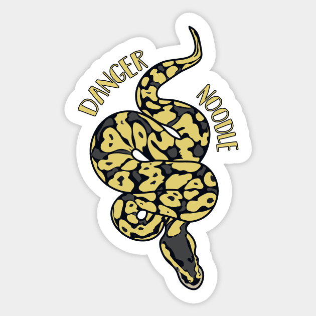 Danger Noodle Snake Lover Funny Ball Python - Snake - Sticker | TeePublic